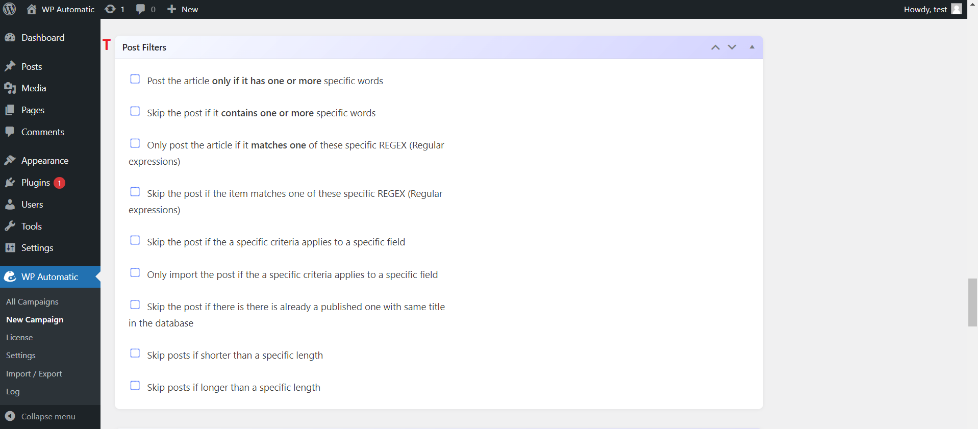 General Settings Documentation - WP Automatic