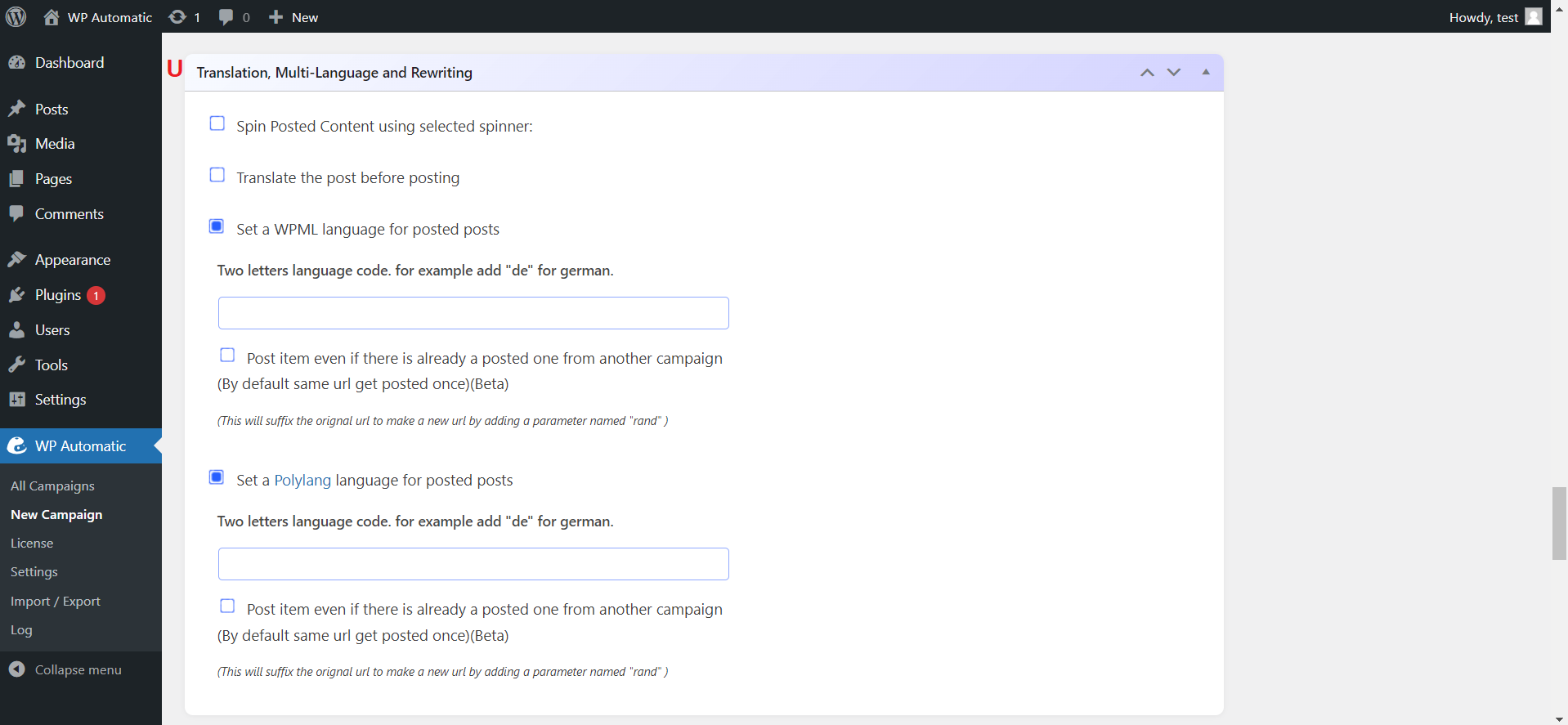 General Settings Documentation - WP Automatic